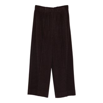 Issey Miyake Femme, Pantalons, Noir, Taille: 42 FR Pliss&egrave; Pants