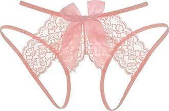 Generic String Tanga Ouvert Pour Femmes Dentelle Thongs Avec Entrejambe Ouvert String Transparent Respirant Taille Basse Culottes Doux Lingerie Sexy Sous-vête
