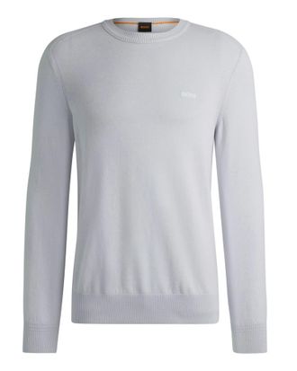 HUGO BOSS Leichter Strick-Pullover aus Baumwolle in