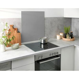 WENKO Glasr&uuml;ckwand Grau 60 x 70 cm, 60 x 70 cm, Grau, Geh&auml;rtetes Glas grau - grau - Wenko