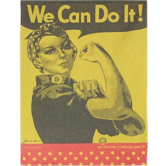 Tissage Moutet Moutet Torchon Küchenhandtuch Geschirrtuch Handtuch, hochwertige Baumwolle in Frankreich gewebt, limitiertes Motiv We can do it (Rosie The Riveter)