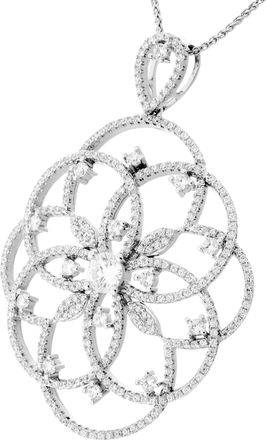 Orphelia Damen-Anhänger met Kette 925 Silber rhodiniert Zirkonia weiß Brillantschliff-ZH-7213
