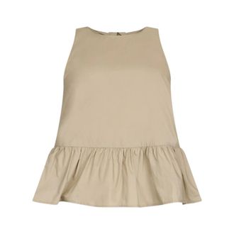 Liu Jo Poplin-Top mit Schleife - - Blouses & Shirts - Damen - Beige - XS