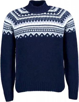 Gran Sasso Femme, Pulls, Bleu, Taille: L Pull &agrave; col roul&eacute;