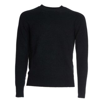 Malo Blauer Rundhals-Kaschmirpullover - - Knitwear - Herren - Blau - 4XL