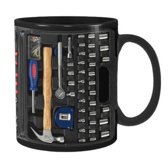 Generic Mechaniker-Toolbox-Tasse | Lustige schwarze Keramiktasse f&uuml;r Kaffee | Tee- und Kaffeetasse mit gro&szlig;em Fassungsverm&ouml;gen f&uuml;r Whiskey, Bier, Suppe und Wa