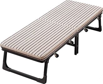 Generic Einzelbetten 90x185 mit Matratze Camping Betten mit 360° Rollen und Rutschfesten Füßen für Erwachsene Outdoor Indoor Garten Camping Reisen(185 * 90 * 