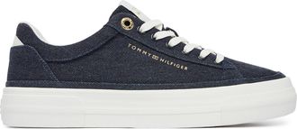 Tommy Hilfiger Sneakers aus Stoff Tommy Hilfiger Th Foxing Platform Washed Canvas FW0FW09172 Blau