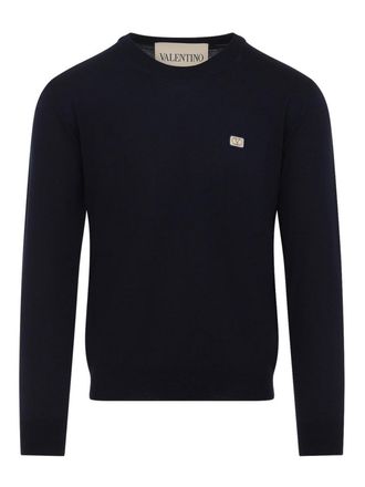 Valentino Rundhalspullover - Dunkelblau