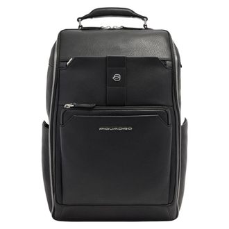 Piquadro Leder-Kabinenrucksack mit 15-6 Laptopfach - - Bags - Herren - Schwarzk - ONE SIZE