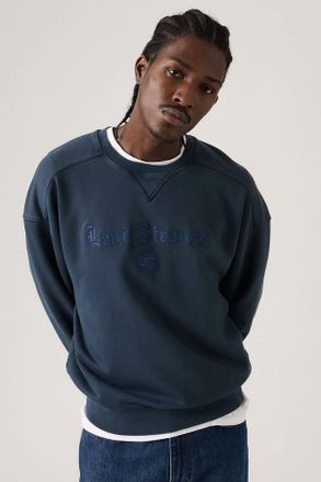Levi's Boxy Graphic Crewneck Sweatshirt - Homme - Bleu / Alt Prep Applique 1 Navy Blazer - XL