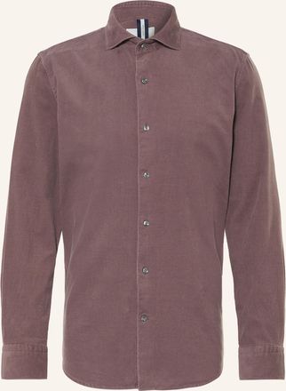 Profuomo Profuomo Cordhemd Relaxed Fit lila
