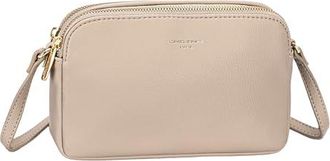 David Jones Pochette Bandouli&egrave;re Femme Ville - Sacoche Sac port&eacute; travers Similicuir - 2 Compartiments - Taille Moyenne - Pratique Chic Classique Voyage Travail (S