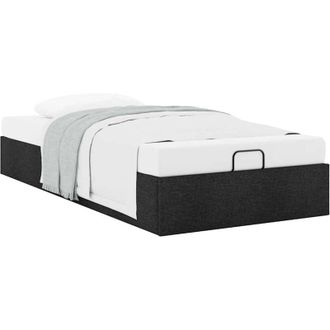 vidaXL Ottoman-Bett ohne Matratze Schwarz 80x200 cm Stoff vidaXL