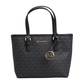 Michael Kors Handtasche mit Logo-Druck und goldenen Akzenten - - Bags - Damen - Schwarzk - ONE SIZE