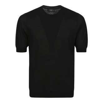 Ballantyne Homme, Pulls, Noir, Taille: XL R Neck Sweater