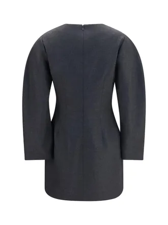 P.A.R.O.S.H. Womens Dress Gabardine And Wool - Anthracite (fleece)