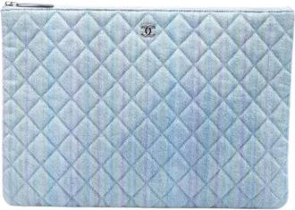 Chanel Pre-owned Sac pochette en jean - Femme - Pre-owned - Bleu - Taille: ONE Size