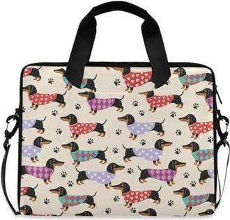 Alaza Sac pour ordinateur portable de 40,6 &agrave; 15,6 pouces, carlins et fleurs, sac pour ordinateur portable pour femme, homme, &eacute;tudiant, travail, voyage, band