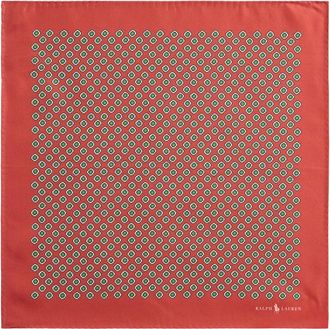 Polo Ralph Lauren Gemusterter Schal aus Seide - Rot
