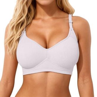 Generic Soutien Gorge Invisible Soutien Gorge sans Armature Brassiere Femme Tous Les Jours Demi-Bonnet Seamless Fin Anti-Affaissement Petits Seins Brillant Tu