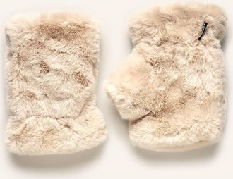 Apparis Apparis Handschuhe Ariel Aus Kunstfell weiss