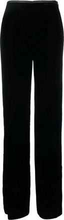 Emporio Armani Femme, Pantalons, Noir, Taille: 34 FR Pantalon Large en Velours