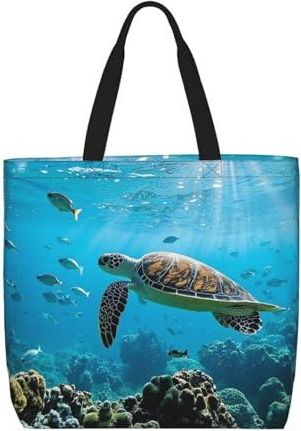 Generic Organisme Oc&eacute;anique Sac Fourre-Tout Grand Tote Bag D&eacute;contract&eacute; Sac A Main Femmes Pour Voyage Universit&eacute; Gym