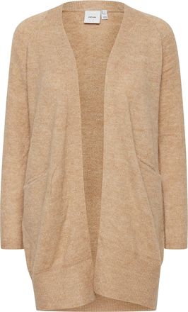 Ichi IHKAMARA CA2 Damen Lange Strickjacke Feinstrick Cardigan Longstrickjacke Long-Strickcardigan Regular-Fit, Größe:L, Farbe:Nomad (161212)