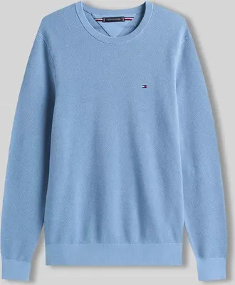 Tommy Hilfiger Regular Fit Strickpullover aus reiner Baumwolle