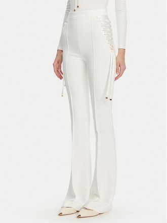 Elisabetta Franchi Stoffhose PA-083-51E2 Wei&szlig; Regular Fit