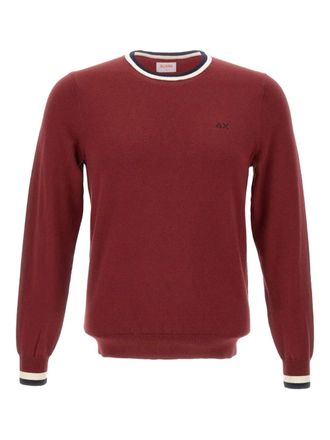 Sun 68 pull à col rond - Rouge