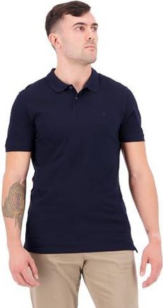 Jack & Jones Polo Homme col Pique Manches Courtes T-Shirt Basique avec col, Couleurs:Bleu-Marine, Size:3XL