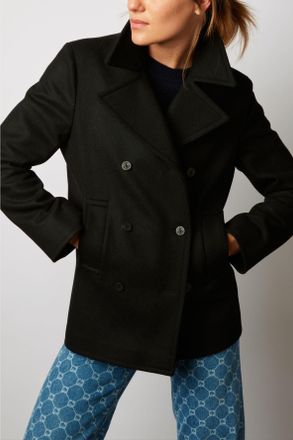 Gerard Darel Caban court en laine vierge - LAOURA - Noir