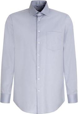 Seidensticker Chemise &agrave; Manches Longues Coupe Droite, Bleu Clair, 44 Homme