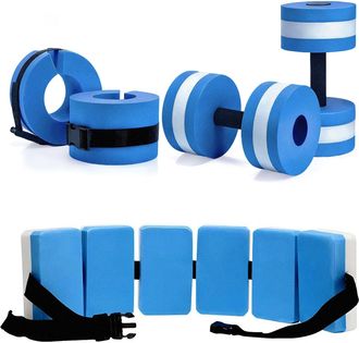 Mano Kurzhanteln f&uuml;r Wassergymnastik, Aqua-Fitness-Hanteln, &Uuml;bungshanteln, inklusive Kn&ouml;chel- und G&uuml;rtel-Set f&uuml;r Wassergymnastik
