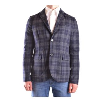 Peuterey Multicolor Plaid Tartan Blazer - - Jackets - Herren - Blau - L