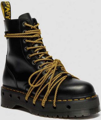 Dr. Martens Jadon Xl Leder Plateaustiefel Schuhe in Schwarz, Gr&ouml;&szlig;e: 36