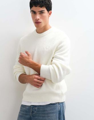 adidas Originals Pull en maille - Cr&egrave;me-Blanc