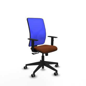 Piqueras y Crespo B&uuml;rostuhl mit 1D-Armlehnen, h&ouml;henverstellbare Lendenwirbelst&uuml;tze, ausgestattet mit 3 Positionen und Schneideschaum, mit Rollen von 65 mm, Parkett, Bla