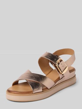 Inuovo Sandalette aus Leder mit glatter Sohle