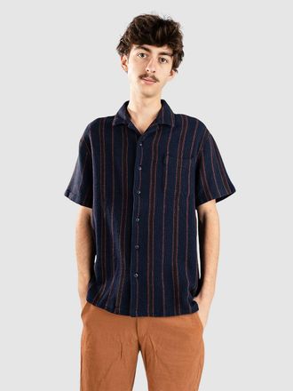 Brixton Brixton Bunker Waffle Stripe Chemise bleu