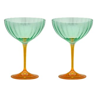 Anna + Nina Coupes &agrave; champagne Jazzy - Set de 2 Anna + Nina