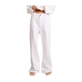 Denimist Femme, Pantalons, Blanc, Taille: W27 Deck Pant