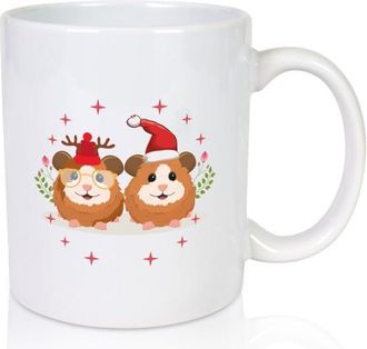 Generic Weihnachtsmotiv | Weihnachten Meerschweinchen | Fest - Tasse Weiss - Kaffeetasse/Geschenk/Familie