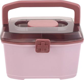 BESPORTBLE DECHOUS Medikamentenbox mit Griff Tragbarer Kunststoff Organizer mit Verstellbaren F&auml;chern Familien Aufbewahrungsbox f&uuml;r Medikamente und Notf&auml;lle Viel