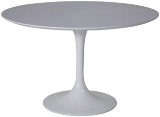 Kare Design Design Tisch Invitation Round, Wei&szlig;, D120cm, 4-6 Personen, Retro-Design, Esstisch, Platzsparend, K&uuml;chentisch, Minimalistisches Design, Skandi-Style, R