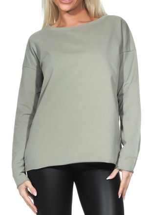 Elbsand Riane Damen Sweatshirt, Rundhalsausschnitt, leicht kastige Schnittform