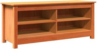 vidaXL Schuhbank Wachsbraun 110 x 38 x 45.5 cm Massivholz Kiefer Vidaxl
