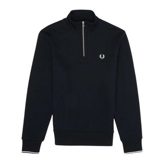 Fred Perry Sweatshirt mit durchgehendem Rei&szlig;verschluss und Streifen am R&uuml;cken - - Sweatshirts & Hoodies - Herren - Blau - S